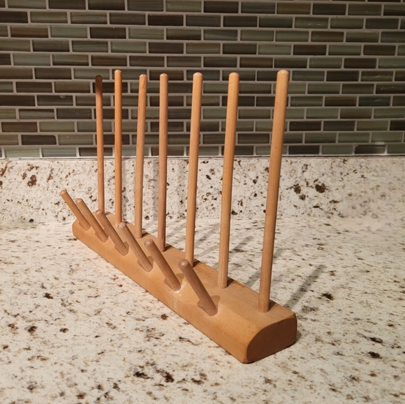 The Pearcy Company | Kitchen | Vintage 9th Wooden Bottle Drying Rack ...
